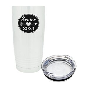 ThisWear Class of 2023 Mug Senior 2023 20oz Stainless Steel Insulated Travel Mug With Lid White