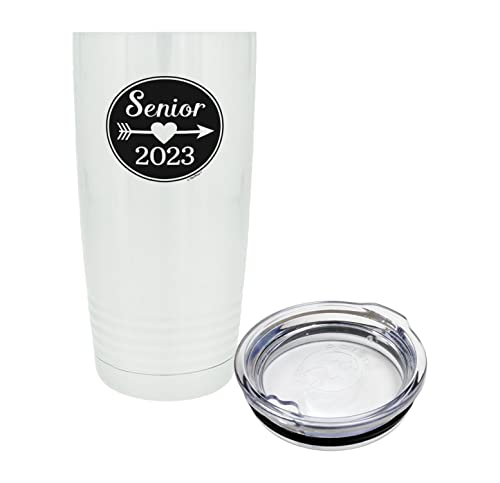 ThisWear Class of 2023 Mug Senior 2023 20oz Stainless Steel Insulated Travel Mug With Lid White