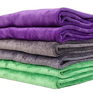 Microfiber Towels PAKS 16" x 24" Large Absorbant Microfiber Chamois - Premium Pack of 3 XL Towels - Detailing Towels Car Wash Rags, Scratch-Free, Lint-Free, XL Drying Towels for Cars, Home, Windows