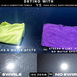 Microfiber Towels PAKS 16" x 24" Large Absorbant Microfiber Chamois - Premium Pack of 3 XL Towels - Detailing Towels Car Wash Rags, Scratch-Free, Lint-Free, XL Drying Towels for Cars, Home, Windows