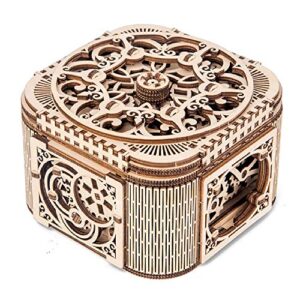 quenny creative wooden mechanical transmission jewelry box,assembled model valentine's day gift.