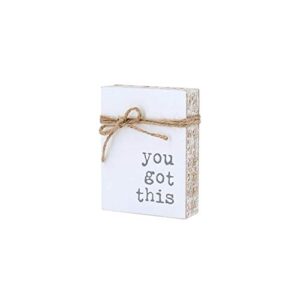 mini jute rope block sign (you got this)