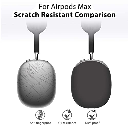 Ankasi Silicone Case Cover Compatible with AirPods Max,Soft Silicone Skin Cover Anti-Scratch Shock Resistant Shock-Absorbing Protective Case kit for Apple AirPods Max 2020 (Black)