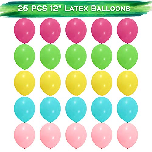 Hawaiian Luau Party Decorations 82Pcs, Tropical Party Balloons, Palm Leaves, Flower Banner, Hibiscus Flowers, Pineapple, for Summer Party Supplies Beach Party Wedding Birthday Party For Adult & Kid