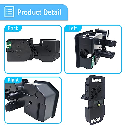 4 Colors Compatible Toner Cartridges TK5242 TK-5242 High Capacity 4000 Pages for Black, 3000 Pages for Cyan Magenta Yellow for Kyocera ECOSYS P5026cdn P5026cdw M5526cdn M5526cdw Laser Printers