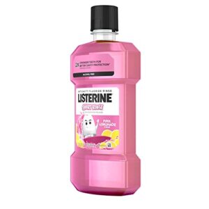 Listerine Smart Rinse Kids Fluoride Anticavity Mouthwash, Pink Lemonade Flavor, 500 mL (Pack of 2)