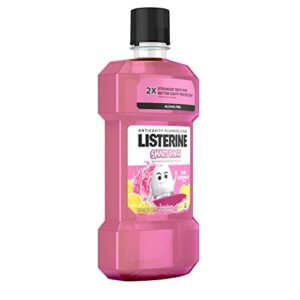 Listerine Smart Rinse Kids Fluoride Anticavity Mouthwash, Pink Lemonade Flavor, 500 mL (Pack of 2)