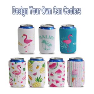 20Pack Can Coolers Drink Coolers Sublimation Blanks DIY Custom Cooler for Cans and Bottles,Perfect For BBQ,Weddings,Parties White Heat-Goo