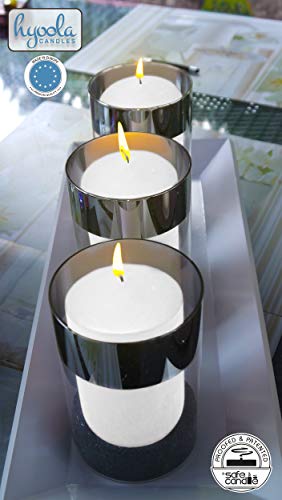 Hyoola White Pillar Candles 3x4 Inch - Unscented Pillar Candles - 6-Pack - European Made