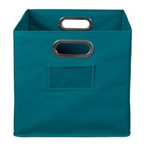 Cheer Home Storage Foldable Fabric Cube Storage Bin- Teal