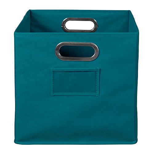 Cheer Home Storage Foldable Fabric Cube Storage Bin- Teal