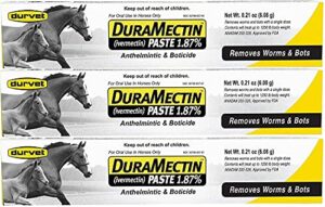 durvet duramectin equine wormer paste - 3 tubes