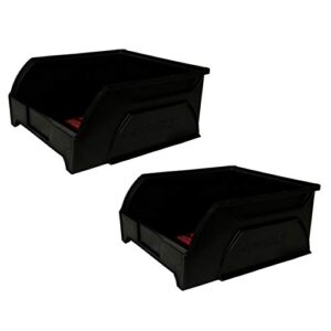 husky 5 in. h x 11 in. w stackable garage storage bin - 2 pack