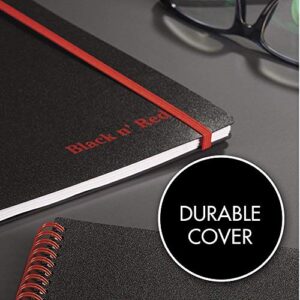 Black n' Red Twin Wire Poly Cover Notebook, 3-5/8" x 5-7/8" Sheet Size, Black/Red, 70 Ruled Sheets, Sold as 5 Pack (F67010)