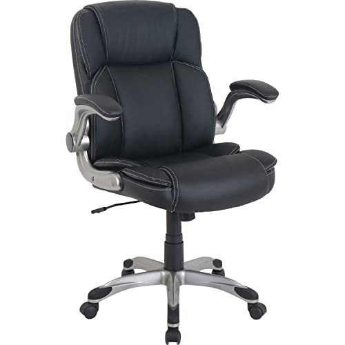 LYS Soho Flip Armrest Mid-back Leather Chair