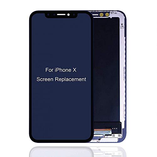 for iPhone 10 X 5.8 inch LCD Display Screen Replacement Digitizer Full Assembly 3D Touch Touchscreen with Waterproof Frame Adhesive Repair Tools in Black