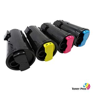 TONER PROS (TM) Remanufactured Toner Replacement for Xerox Versalink C500 C505 Printers 4-Color-Pack: 106R03862, 106R03863, 106R03864, 106R03865 (Black 5,000 & Colors 5,200 Pages)