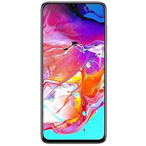 samsung galaxy a70 (128gb, 6gb ram) 6.7" display, on-screen fingerprint, 25w super-fast charging, global 4g lte gsm factory unlocked a705mn/ds (international version, no warranty) (white)