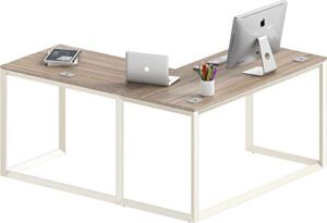 shw triangle-leg l-shaped home office computer desk