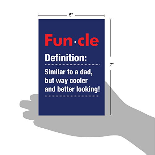 NobleWorks - 1 Funny Happy Birthday Notecard - Uncle Humor Greeting Card with Envelope - Funcle C7232BDG