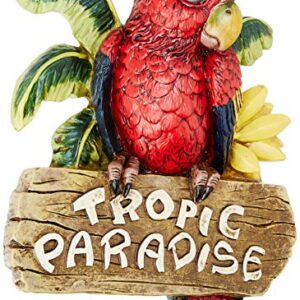 Design Toscano Tropic Parrot Paradise Wall Sculpture 10 Inch