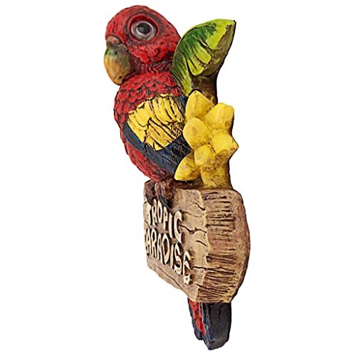 Design Toscano Tropic Parrot Paradise Wall Sculpture 10 Inch