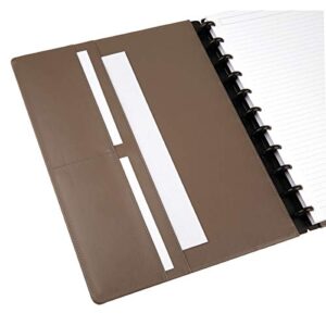 TUL® Discbound Notebook, Elements Collection, Junior Size, Narrow Ruled, 60 Sheets, Rose Gold/Pebbled