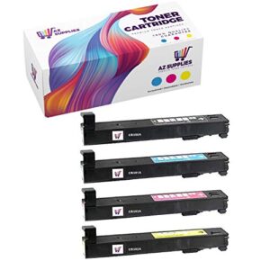 az supplies compatible toner cartridge replacement for hp 823a color laserjet cm6030 cm6030f cm6040 cm6040f cp6015 cp6015de cp6015dn cp6015n cp6015x cp6015xh (black, magenta, yellow, cyan - 4 packs)