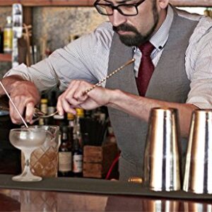 2 Pcs Mixing Bar Spoon 12 Inches 18/10 Stainless Steel Spiral Pattern Morphine Bartender Whiskey Cocktail Shaker Spoon