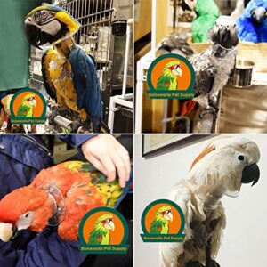 Bonaweite Pet Parrot Anti-bite Collar, Anti-Grab Feather Lick Wound Healing Safety Practical Neck Cover, Protective Recovery Collars for Macaw African Budgies Parakeet Agapornis Fischeri Cockatiel