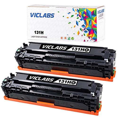 VicLabs Compatible 131 131H Toner Cartridge, Replacement for 131H 131 LBP7110CW MF624CW MF628CW MF8280CW Printer（Black,2-Pack）