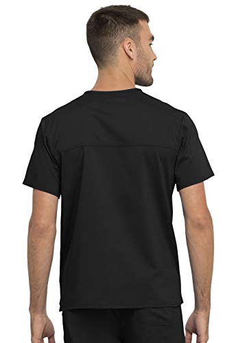 Cherokee Men & Women Scrubs Top Workwear Revolution 1 Pocket Tuckable V-Neck WW625, XL, Black