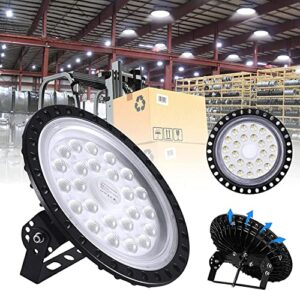 100w ufo led high bay light lamp factory warehouse industrial lighting 10000 lumen 6000k ip65 warehouse led lights- high bay led lights- commercial bay lighting for garage factory workshop gym