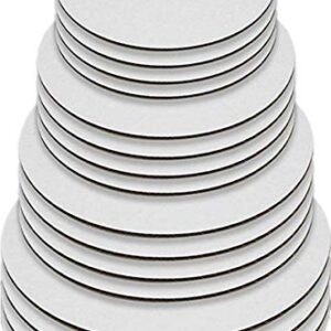 Greaseproof Round Cake Boards White Cake Circle Base - 6/8/10/12 inch 5 of Each Size