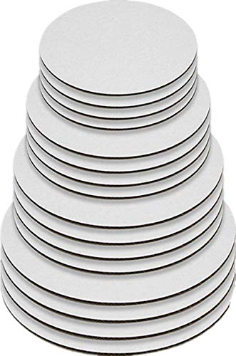 Greaseproof Round Cake Boards White Cake Circle Base - 6/8/10/12 inch 5 of Each Size