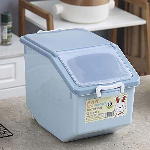 BESTONZON 10Kg Rice Container Dispenser Food Storage Container With Lids for Dry Food, Flour, Dog Food (Random Color)