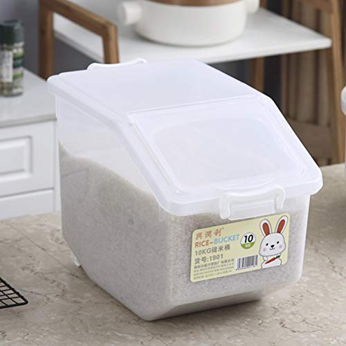 BESTONZON 10Kg Rice Container Dispenser Food Storage Container With Lids for Dry Food, Flour, Dog Food (Random Color)