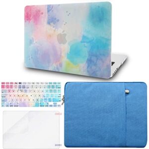 KECC Compatible with MacBook Pro 13 inch Case 2016-2020 Release A2159 A1989 A1706 A1708 Touch Bar Plastic Hard Shell + Keyboard Cover + Sleeve + Screen Protector (Rainbow Mist 2)