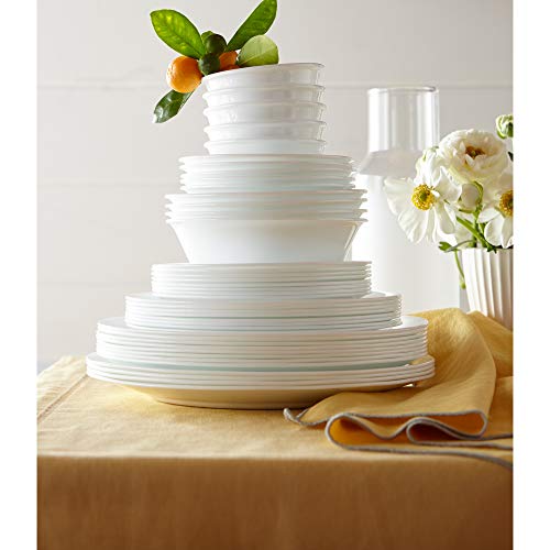 Corelle Winter Frost White, Chip Resistant, 50-Piece Dinnerware Set