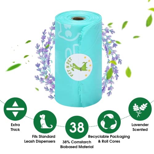 Pet N Pet Scented Lavender Dog Poop Bag Colorful, 720 Counts Dog Bags Poop, Doggie Poop Bags USDA Certified 38% Biobased, Dog Waste Bags, Dog Poop Bags Refills, Poop Bags Dogs, Doggy Poop Bags Rolls