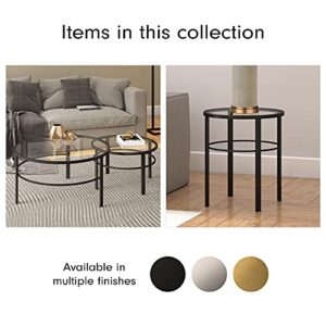 Henn&Hart Round Nested Coffee Table in Blackened Bronze, Coffee Table coffee tables for living room, studio apartment essentials