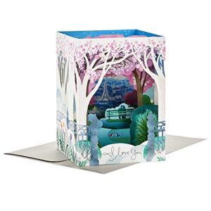 hallmark paper wonder displayable pop up anniversary card (paris) (899rzw1009)