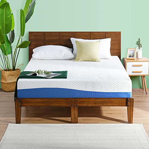 Olee Sleep Aquarius 10-Inch Memory Foam Mattress Blue Queen