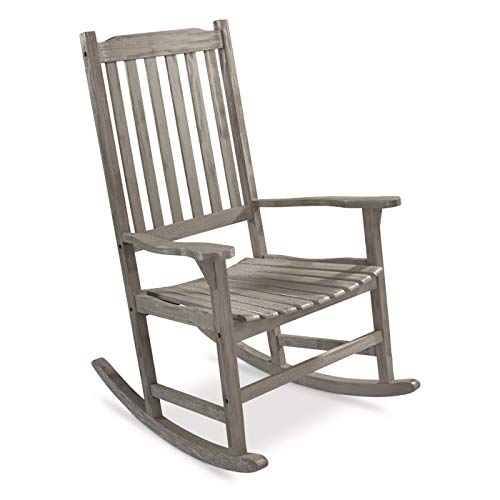 CASTLECREEK Oversized Wooden Rocking Chair, Camping Rustic Wood Rocker Chair for Patio, Porch, Living Room, Indoor and Outdoor, Heavy-Duty 400 lb Capacity, Navy