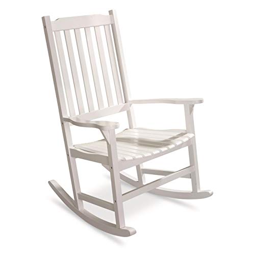 CASTLECREEK Oversized Wooden Rocking Chair, Camping Rustic Wood Rocker Chair for Patio, Porch, Living Room, Indoor and Outdoor, Heavy-Duty 400 lb Capacity, Navy