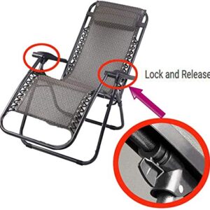 Zero Gravity Lounge Chair Recliners Seat Latch Hinge Fixed Catch Lock and Release for Recliner Beach Lounge Chair Zero Gravity Foldable Reclining Camping Beach Chair，Fit 19mm Pipe - 2/PK