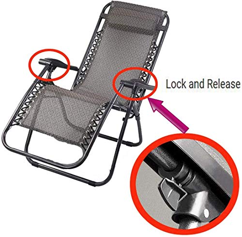 Zero Gravity Lounge Chair Recliners Seat Latch Hinge Fixed Catch Lock and Release for Recliner Beach Lounge Chair Zero Gravity Foldable Reclining Camping Beach Chair，Fit 19mm Pipe - 2/PK