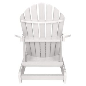 Highwood AD-CHL1-WHE Hamilton Made in the USA Adirondack Chair, Adult Size, White