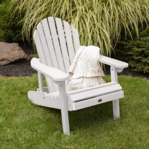 Highwood AD-CHL1-WHE Hamilton Made in the USA Adirondack Chair, Adult Size, White