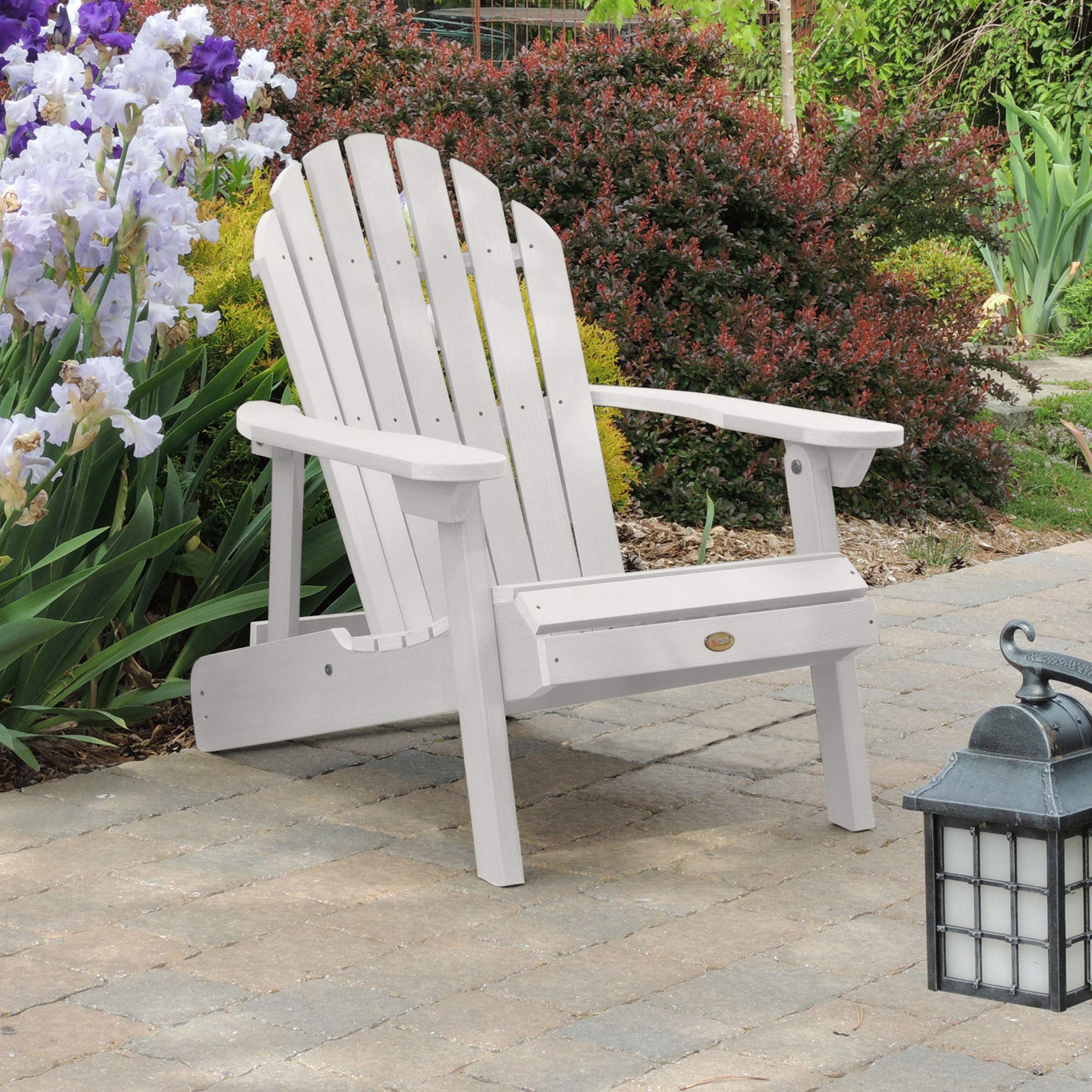 Highwood AD-CHL1-WHE Hamilton Made in the USA Adirondack Chair, Adult Size, White